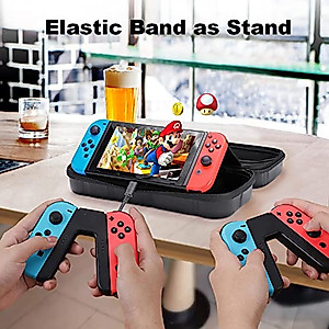 ESTARER Carrying Case for Nintendo Switch OLED Hard Travel Case, Storage Protective Cover Carry bag Pouch w/16 Game Card Cartridges,Black