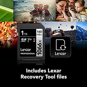 Lexar Professional 1066x 128GB SDXC UHS-I Memory Card SILVER Series, C10, U3, V30, Full-HD & 4K Video, Up To 160MB/s Read, for DSLR and Mirrorless Cameras (LSD1066128G-BNNNU)