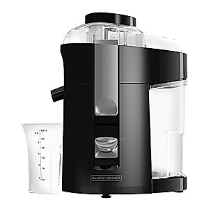 BLACK+DECKER 400-Watt Fruit and Vegetable Juice Extractor, Black, JE2200B, 12.2" x 6.6"