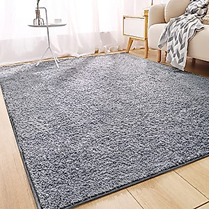 DEXI 5'x7'Area Rugs Non-Shedding Living Room Carpets for Children Bedroom Home Decor,5x7 feet Dark Grey