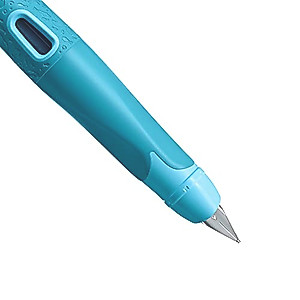 STABILO EASYbirdy 3D Wildlife Special Edition Ergonomic Fountain Pen in Blue - for Left Handed - Beginner Tip - Blue Cartridge and Adjustment Key Included