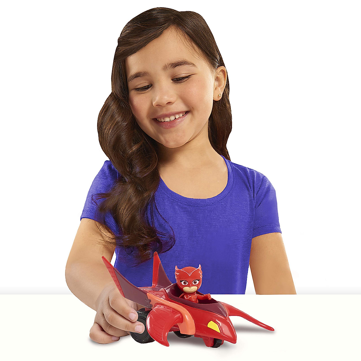 PJ Masks Owlette and Owl Glider, 2-Piece Articulated Action Figure and Vehicle Set, Red, Kids Toys for Ages 3 Up by Just Play