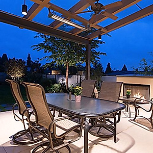 Infratech WD4024SS Dual Element - 4000 Watt Electric Patio Heater, Choose Finish: Stainless Steel