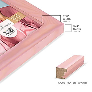 Renditions Gallery 8x10 inch Picture Frame Sunset Pink Wood Grain Frame, High-end Modern Style, Made of Solid Wood and High Definition Glass for Wall and Tabletop Photo Display