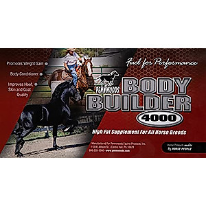 Pennwoods Body Builder 4000, Horse Weight Gain Supplement, High Fat and Energy Horse Weight Builder with Body Conditioning Horse Vitamins, Improves Hoof Quality - 11 LB Bag