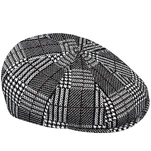 Kangol Pattern Flexfit Cap - Black Plaid/S/M Black Plaid, Small-Medium