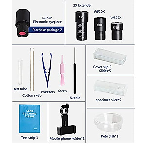 QDLZLG Zoom 2000x Biological Microscope monocular Student Laboratory Lab Education LED USB