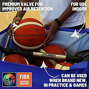 Molten BG5000 FIBA Approved Game Ball, Orange/Tan, Size 7
