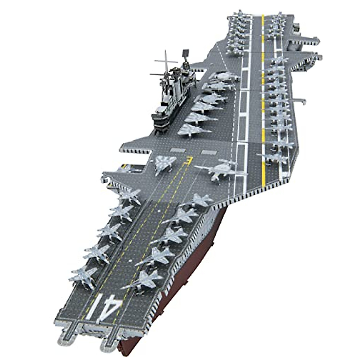 Metal Earth Fascinations Premium Series USS Midway Aircraft Carrier 3D Metal Model Kit Bundle with Tweezers