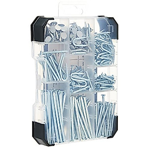 TIMCO Nails Galvanised Bright Mixed Tray - 300pcs - A Selection of galvanised and Bright Steel Nails for Internal and Exterior Applications