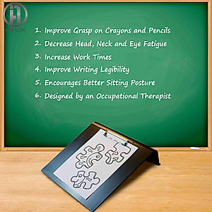 INNER-ACTIVE Slant Board for Writing Sloped Surface to Improve Handwriting Legibility, Posture, Positioning, Grasp, and Endurance - Great as Classroom Tool for Writing and Reading