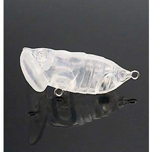 10PCS Unpainted Lure Blanks 2.8g 4.2cm with 3mm Free Fishing Eye Crankbait Simulation Blank Body Clear Hard Baits Trout Salmon Minnow Lure Popper Lures Topwater Freshwater 3mm 8061