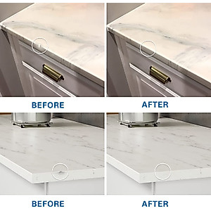 Quartz Countertop Chip Repair Kit (White), Marble and Granite Repair to Fix Nicks, Chips, Scratches on Granite, Marble, Porcelain, Corian, Travertine, Quartz, Acrylic and Other Natural Stone Surfaces