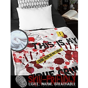 InnoBeta True Crime Gifts, True Crime Blanket, Crime Lovers Gifts, This is My True Crime Watching Blanket, Gift for True Crime Lovers, Crime Scene Lovers, Women, Men, Throw Flannel Blanket 50"x65"