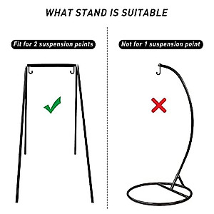 QF Hammock Chair Swing Hanging with 2 Cushions, Seat Cotton for Patio, Porch, Bedroom, Backyard, Indoor or Outdoor - Support 330lbs (Blue)