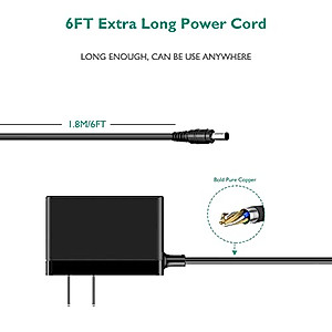Lnauy Charger Compatible with Bissell Pet Stain Eraser 2837 2842 2846 2877 Replacement AC Adapter 1624554 Cordless Vacuum Cleaner Power Supply Cord