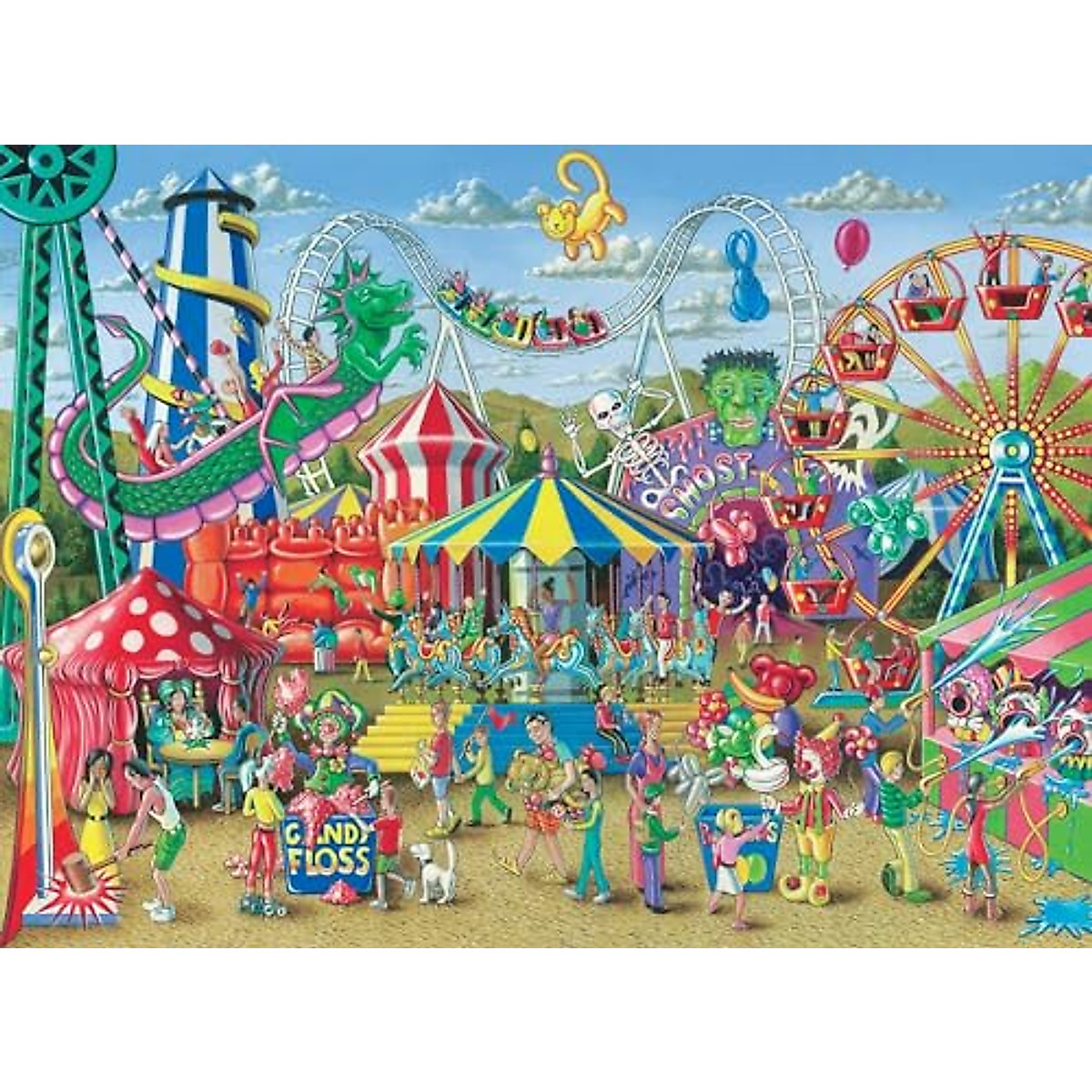 Ravensburger Fun at The Carnival - Engaging 300 Piece Jigsaw Puzzle for Kids | Unique Piece Design | Anti-Glare Surface | Perfect Skill-Building Game for Toddlers and Kids | Model Number: 13231