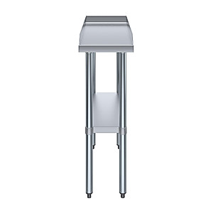 AmGood Commercial Work Table with Backsplash and Sidesplashes | Height: 35" | Stainless Steel Prep Table for Kitchen, Restaurant, Garage, Laundry | NSF (12" Long x 30" Deep)