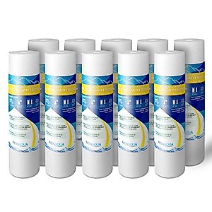 Big Sediment Replacement Water Filters 5 Micron 4.5”x 20" Cartridges WELL-MATCHED with 155358-43, 2PP20BB1M, AP810-2, FPMB-BB5-20, FP25B, P5-20BB, SDC-45-2005 (10 Pack, 20")