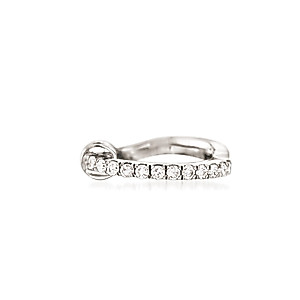 Ross-Simons Diamond-Accented Single Ear Cuff in 14kt White Gold