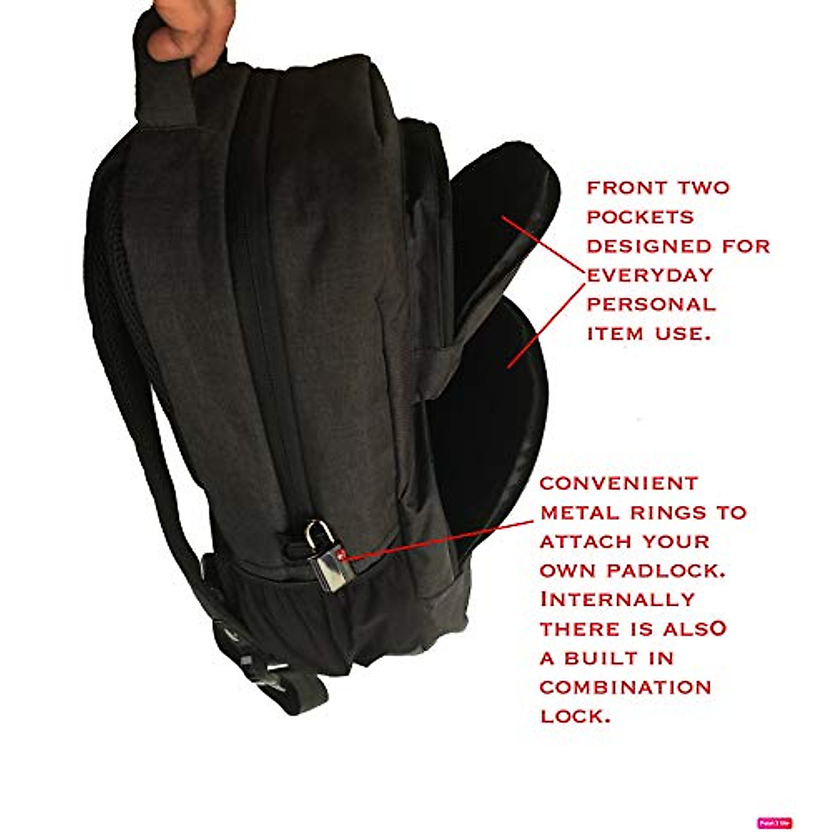 ZAZZY Smell Proof Bag Backpack with Lock Odor Proof Bag Stash Bag Travel Backpack for Men & Women