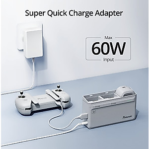 Potensic Parallel Charging Hub and Super Quick Charge Adapter Pack of 1, Battery not Included