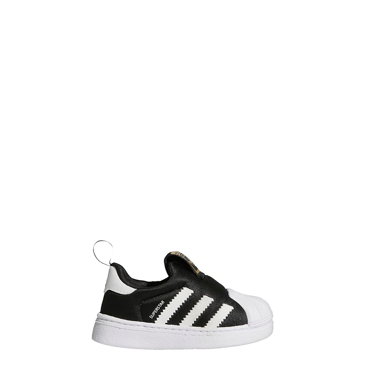 adidas Originals Superstar 360 Sneaker, Core Black/White/Gold Metallic, 1 US Unisex Little Kid