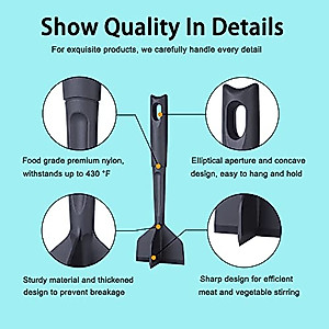 Meat Chopper, Hamburger Chopper, Potato Masher, Professional Heat Resistant Nylon Meat Chopper for Ground Beef, Ground Turkey, Hamburger meat, Ground Beef Smasher & Ground Meat Chopper