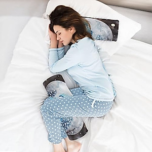 xigua Snowman Neck Roll Pillow for Neck Relief with Removable Washable Cover - Memory Foam Round Cylinder Bolster, Ergonomically Designed for Head, Neck, Back, and Legs