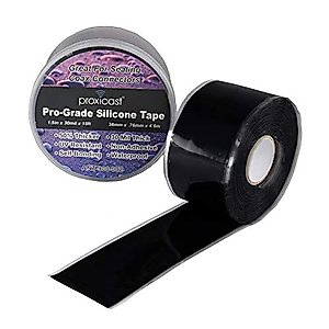 Proxicast Pro-Grade Extra Strong 30mil Weatherproof Self-Fusing Silicone Rubber Sealing Tape For Outdoor Antenna Coax & Electrical Cables, Hose/Pipe Leaks & Emergency Repairs (1.5" x 15' roll) - Black