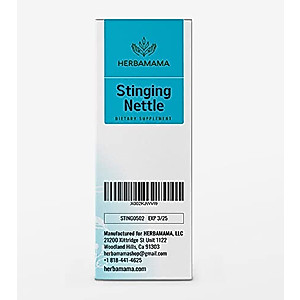 HERBAMAMA Stinging Nettle Root Tincture - Organic Stinging Nettle Root Liquid Extract - Urtica Dioica Herbal Drops Supplement - 4 fl oz