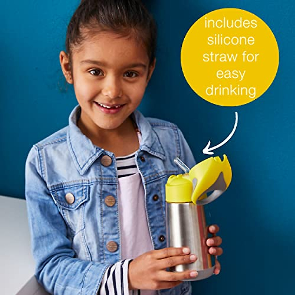 b.box 12 oz Insulated Drink Bottle | Keeps Drinks Cold up to 8 Hours, Warm up to 6 Hours | Double Wall Stainless Steel (Emerald Forest, 12 oz)