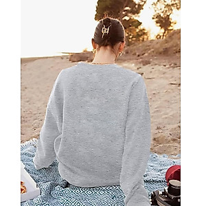 Women Lightweight Sweatshirt Tshirt Mama Letter Print Long Sleeve Casual Crewneck Pullover Tops (Light Grey, M)