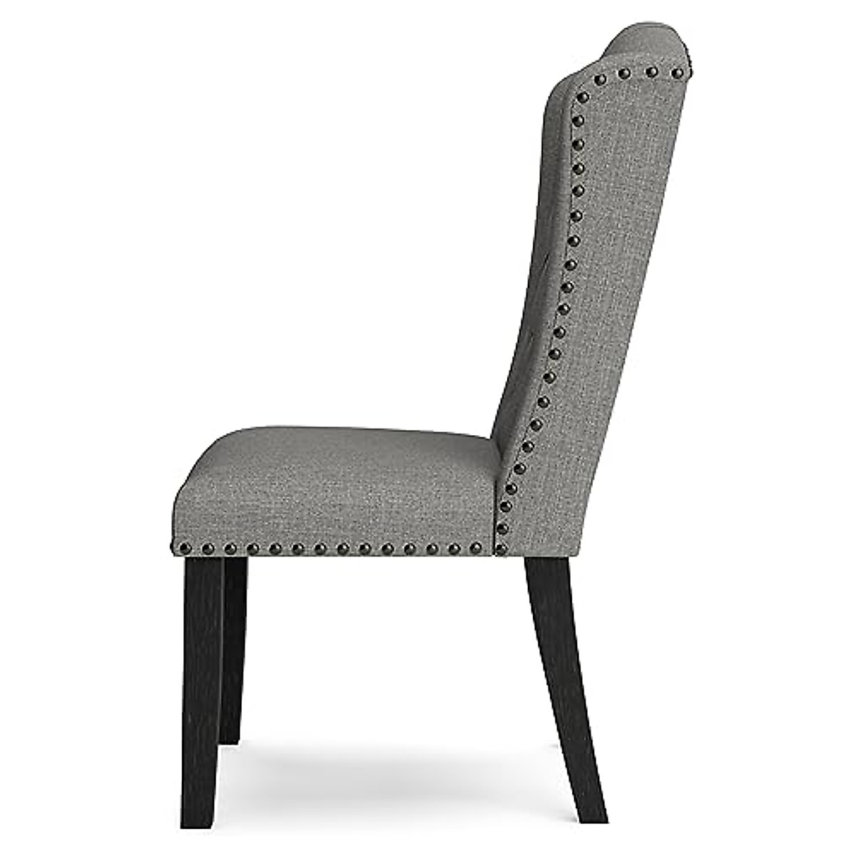 Signature Design by Ashley Jeanette Modern Tufted Dining Upholstered Side Chair, Set of 2, Gray