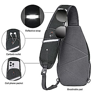 N NEVO RHINO Crossbody Sling Backpack Cross Body Bags for Women Small Sling Chest Bag Shoulder Backpack Travel Hiking Daypack