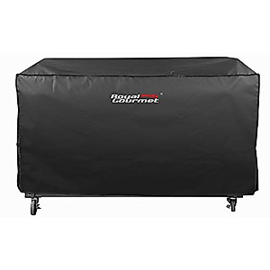 Royal Gourmet CR6008 60" Grill Cover, Durable Oxford Polyester Outdoor BBQ Cover for Flat Top Griddle, Water Resistant, Weather Protection, Black