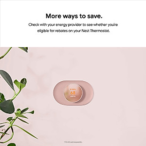 Google Nest Thermostat - Smart Thermostat for Home - Programmable Wifi Thermostat - Snow (Renewed)