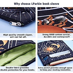 Astrology Book Sleeve with Zipper for Paperbacks, 11 X 8.5 Inch, Bookish Gift