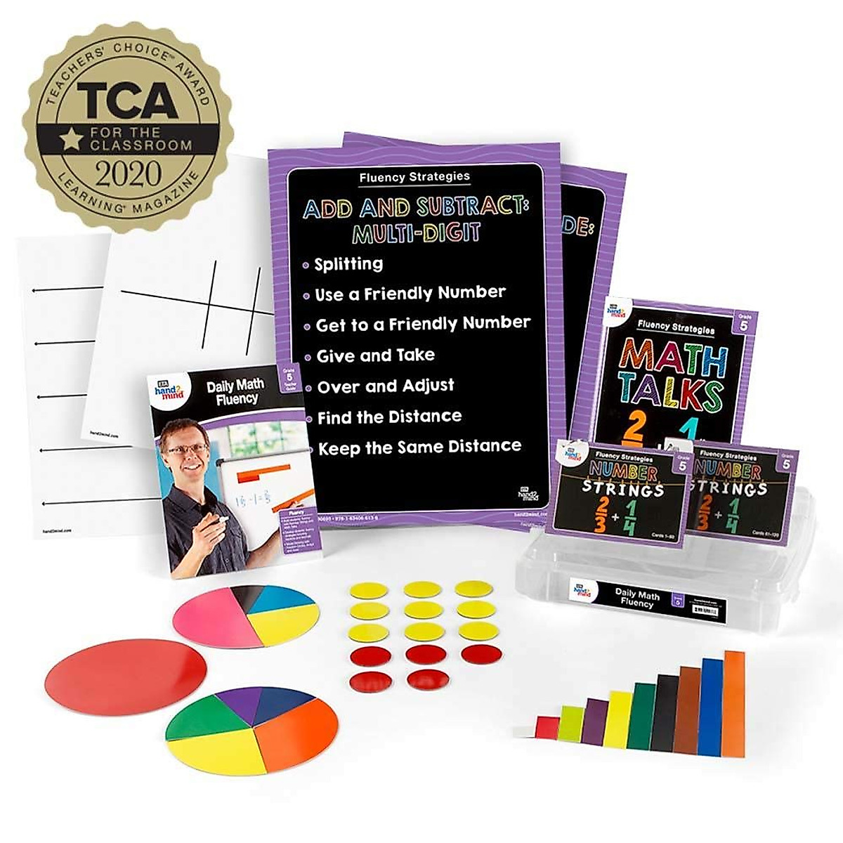 hand2mind Daily Math Fluency Kit for Kids (Grade 5+) - Multiply Up, Partial Quotients, Factor, and Group Flexibility
