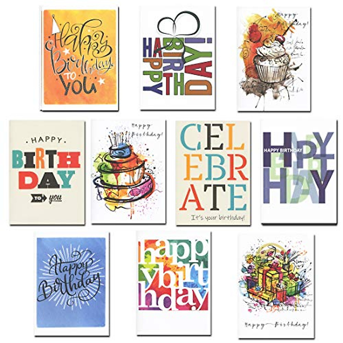 CroninCards Birthday Cards Business Assortment 30 Cards Greeting Inside each 32 Envelopes Made in USA