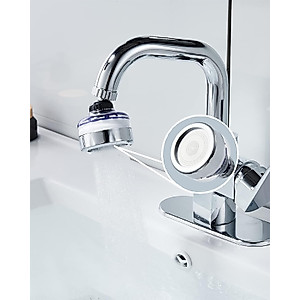 Faucet Filter, 360°Rotating Bathroom Sink Filter, Purifier Kitchen Faucet Filter to Remove Chlorofluoride Heavy Metal Hard Water, Kitchen Bathroom Universal Sink Water Filter Faucet.