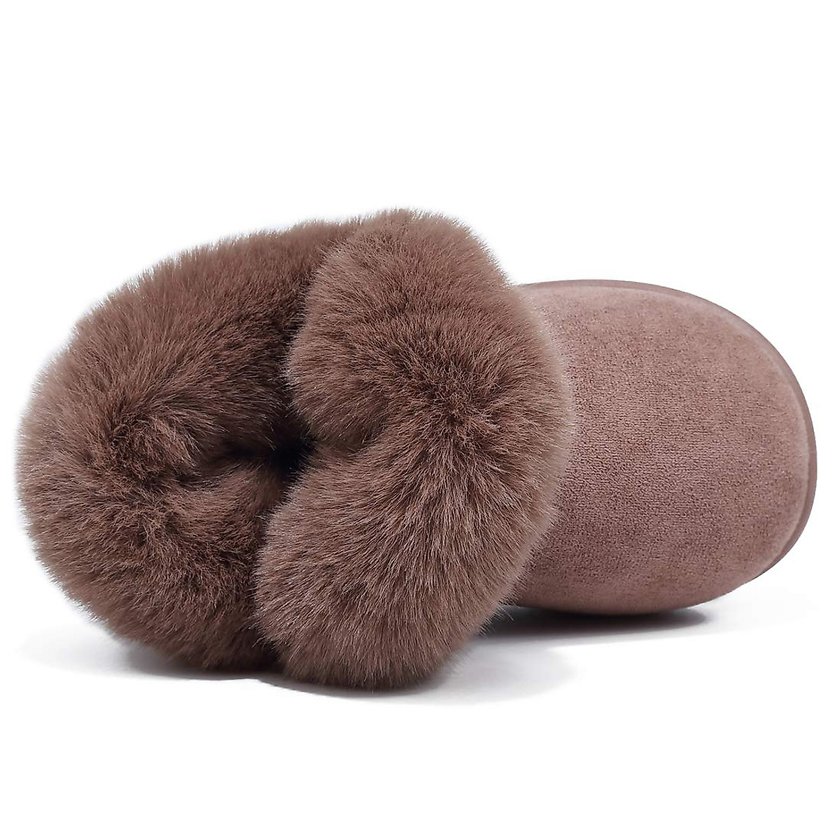 KEESKY Toddler Girl Winter Boots Size 3.5 Fur Lined Warm Winter Shoes for Baby Girls