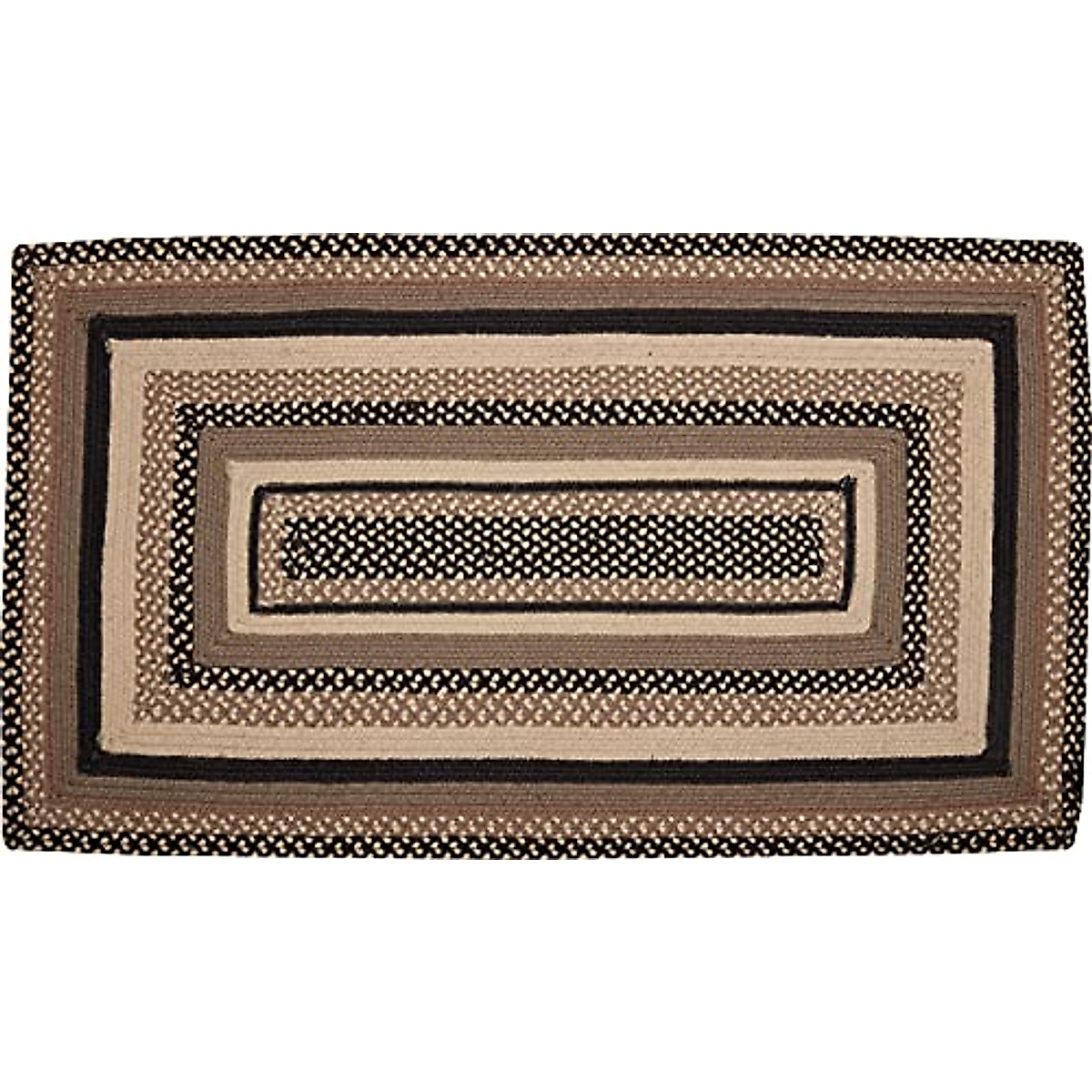 VHC Brands Sawyer Mill Small Jute Area Rug Farmhouse Country Style Doormat Non Skid Pad 27x48