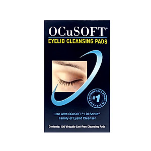 OCuSOFT Eyelid Cleansing Replacement Pads, White, 100 Count (Pack of 1)