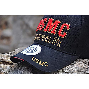 DPAINTouscap Embroidered Military Style Baseball Cap Patriotic American Adjustable Tactical Hat Black