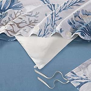 Harbor House Duvet Cover King Size, Textured Dobby Weave Lightweight Duvet Cover, Coastal Print, Soft & Breathable Cotton Bedding King Duvet Cover Set, Pismo Beach, King/Cal King Multi 5 Piece