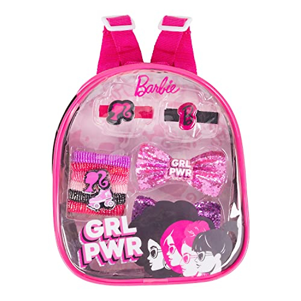 Kids Barbie Fashioninsta's Accessory Bag - Accessories Set for Girls - Barbie Sets - Bow's with Alligator Clips, Hair Ties - Ages 3+