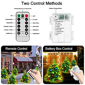 3 Pack Christmas Tree 1.5ft Battery Powered Mini Outdoor Christmas Tree Small Christmas Tree with Lights for Yard, Patio, Garden