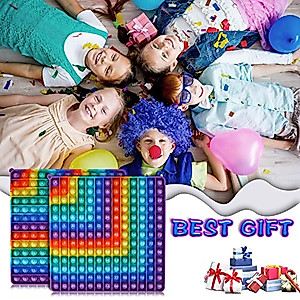 2 in 1 Multiplication Table and Digital Addition Table P0PP Math Toy, DK-SIMINA Rainbow Dimple Fingertip Toy, Multiplication Table Math Manipulation Game, Create Various Math Operations (1 PCS)