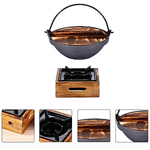 Cast Iron Nabe Pot Iron Soup Pot Cast Iron Stock Pot Non- Stick Cooking Pot Soup Pot Japanese Hot Pot Saucepan Stew Pot Casserole Pot Oven Pot With Furnace Sukiyaki Hot Pot Sukiyaki Hot Pot